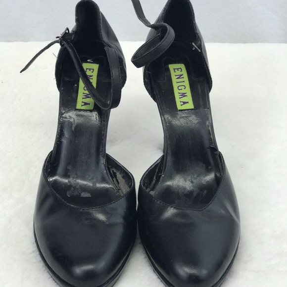 Enigma | Shoes | Enigma Close Toe Ankle Strap Classic Black | Poshmark
